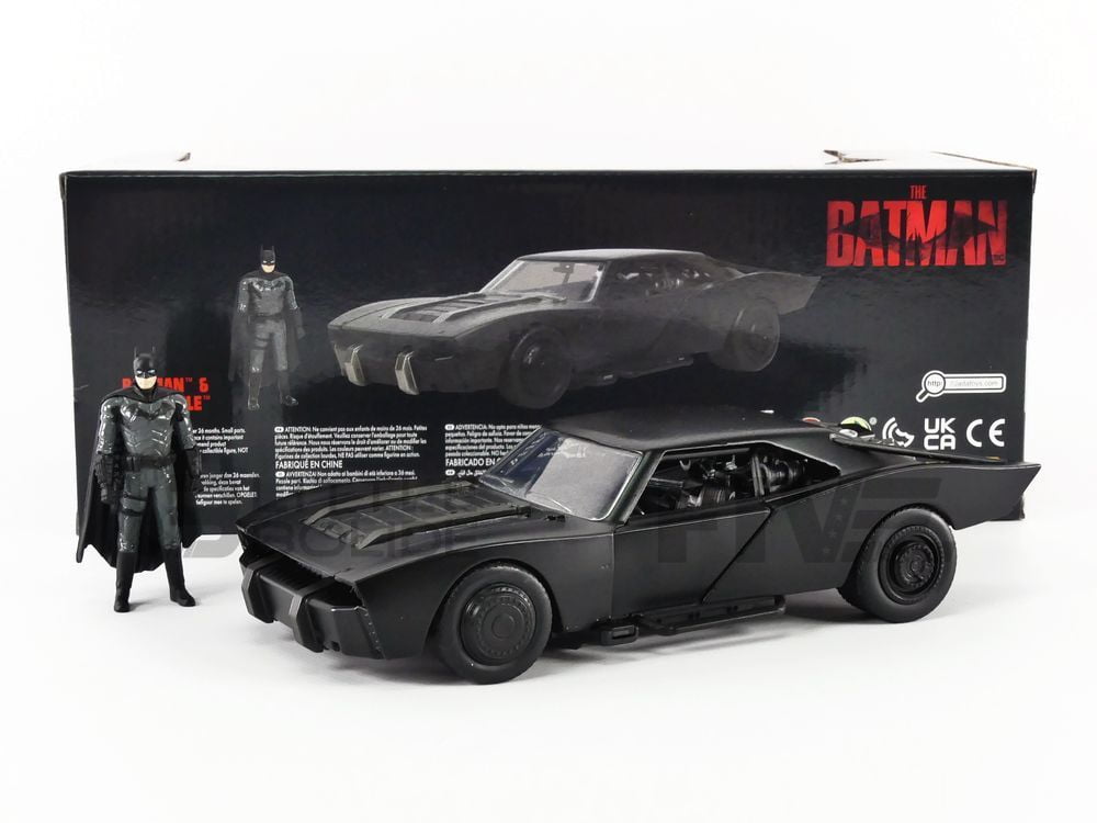 DC Comics 1:24 The Batman Batmobile Die-cast Car w/ 2.75" Batman figure ...