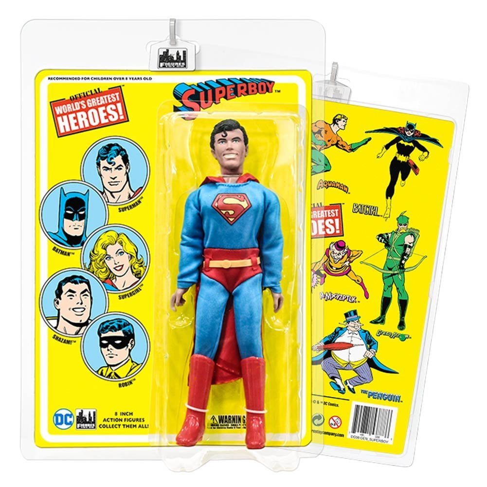 DC Comics 8 Inch Action Figures With Retro Cards: Superboy - Walmart.com
