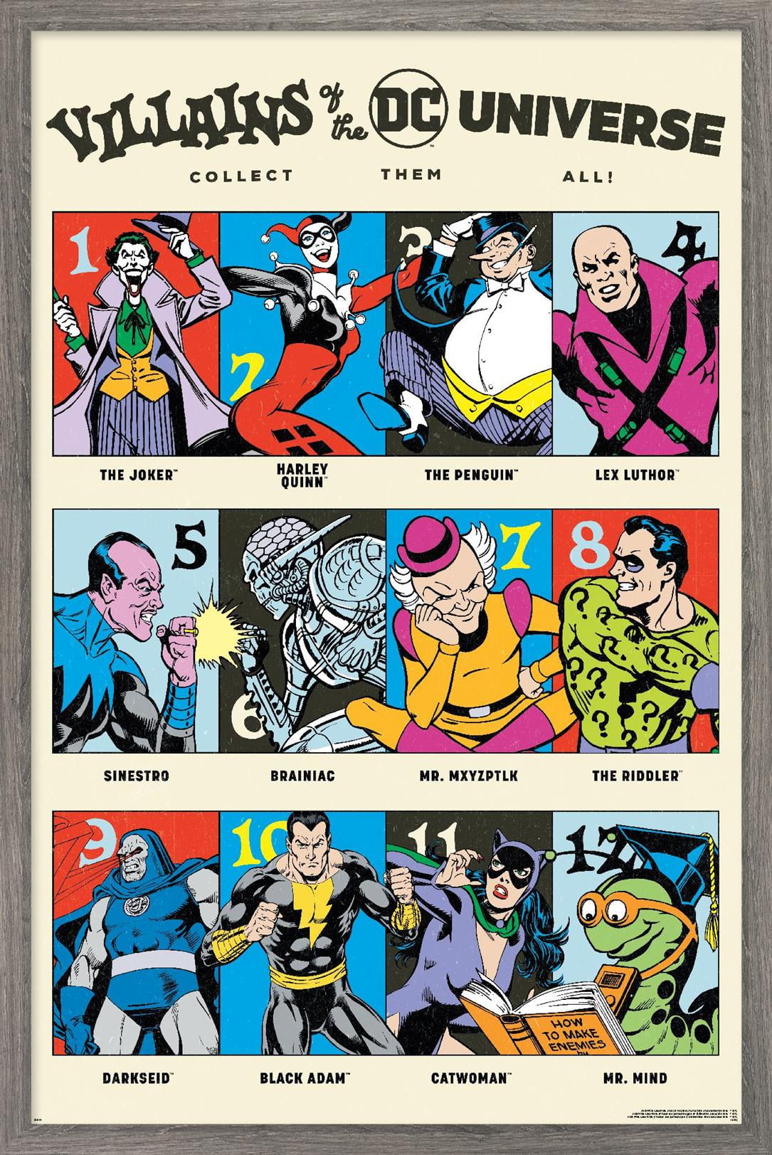 DC Comics 90th - Villains Of The Universe Wall Poster, 22.375" x 34 ...