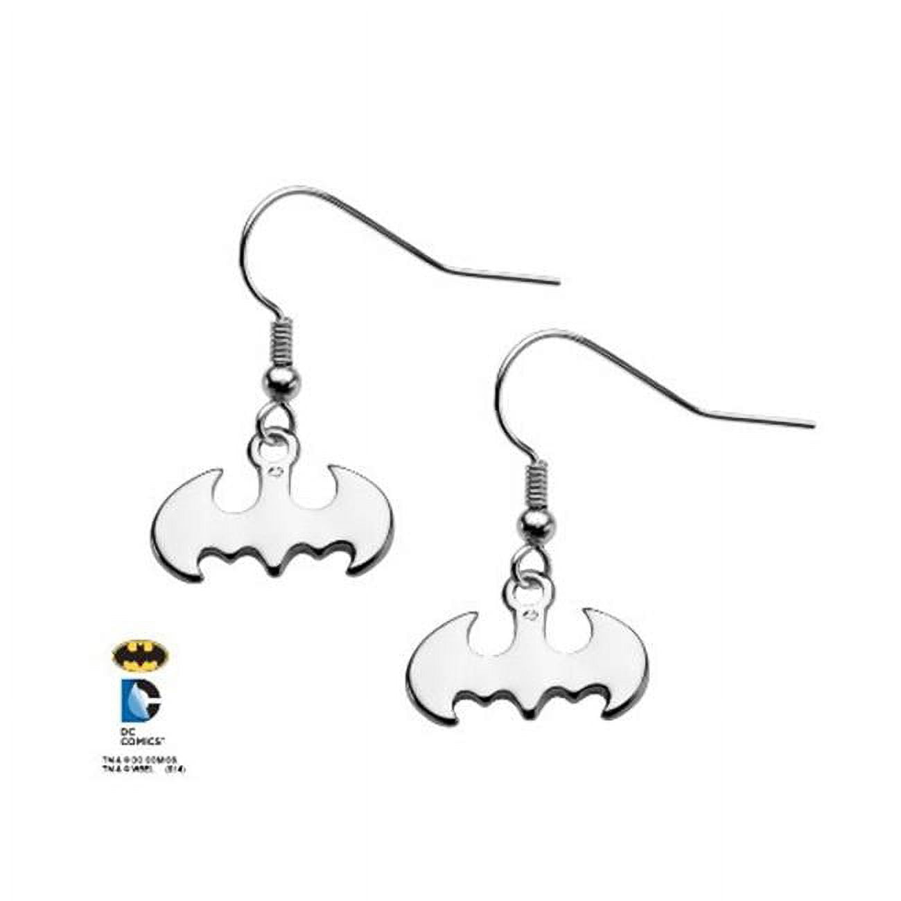 DC Comics BATMERD06 Tone Batman Dangle Stainless Steel Earrings ...