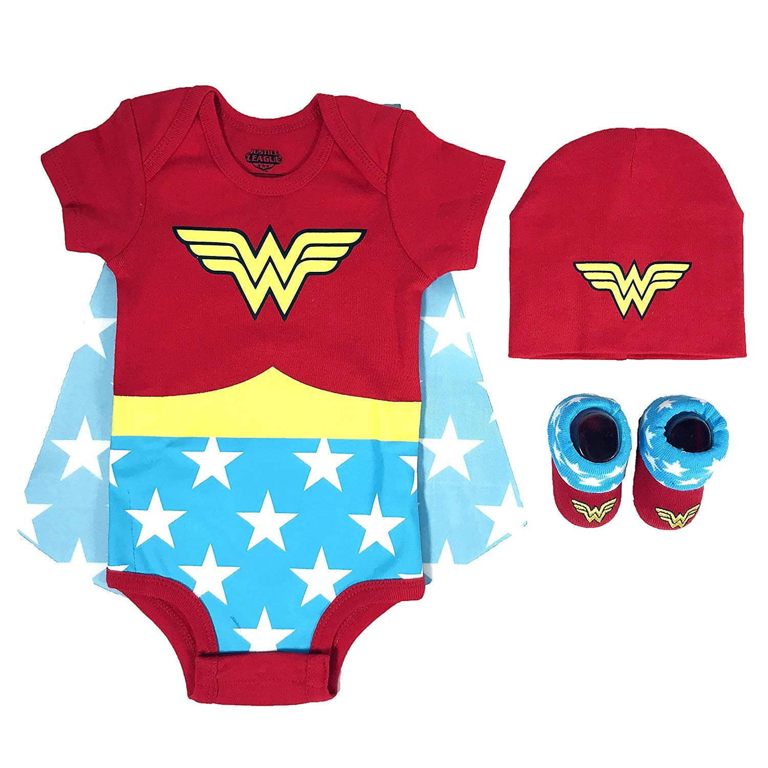 DC Comics Baby Girls Superman, Wonder Woman, Flash, Batman 3-pc Set in ...