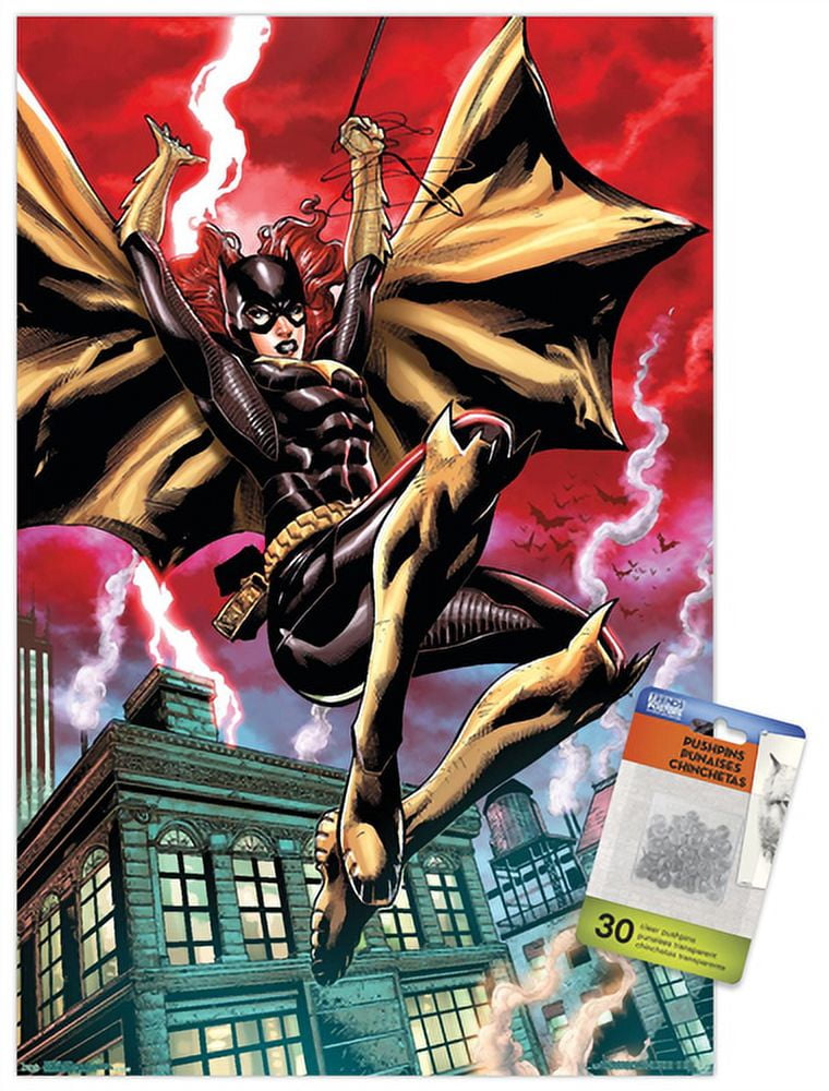 Dc Comics Batgirl Action Wall Poster With Push Pins 14 725 X 22