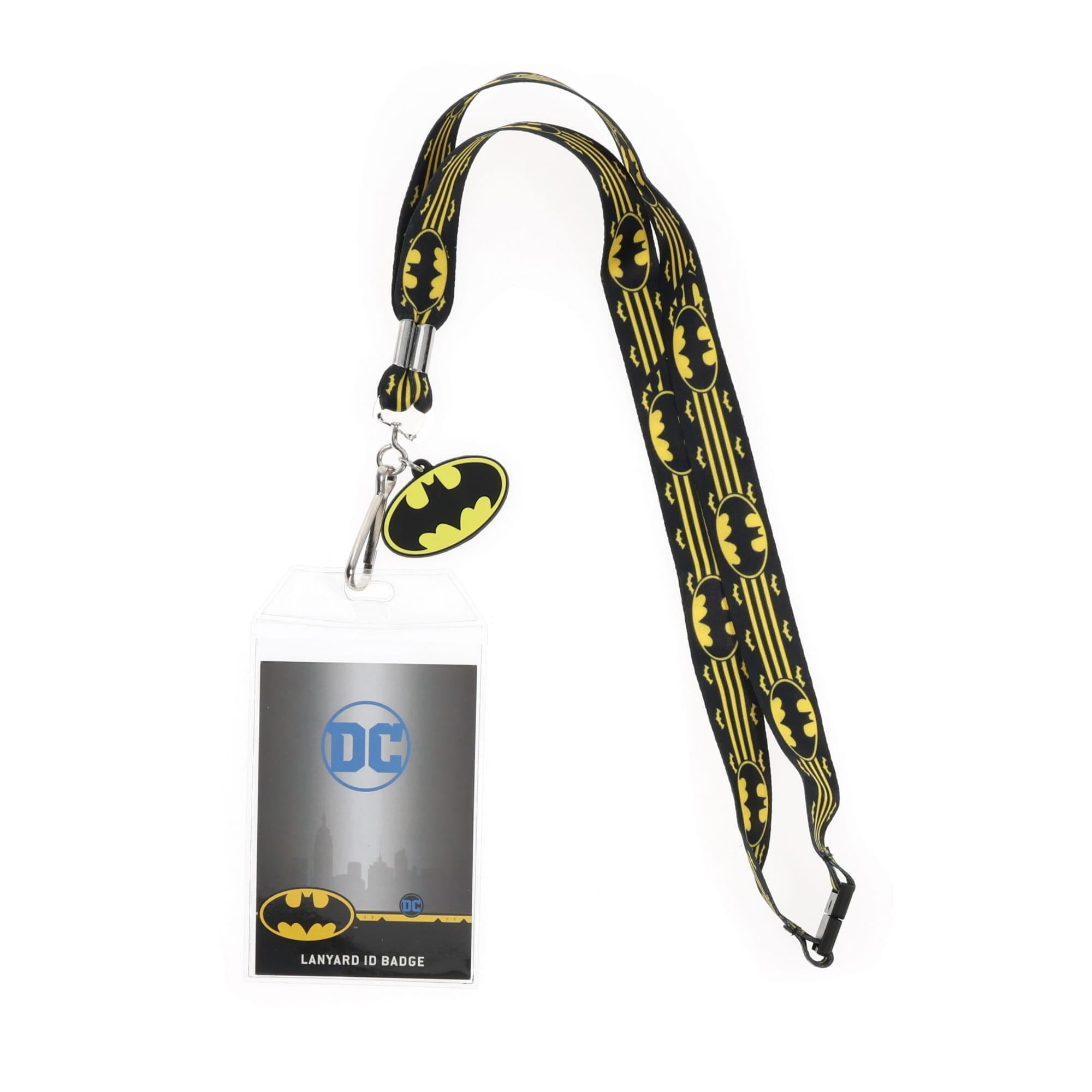 DC Comics Batman 22-Inch Lanyard With ID Badge Holder And Logo Charm ...