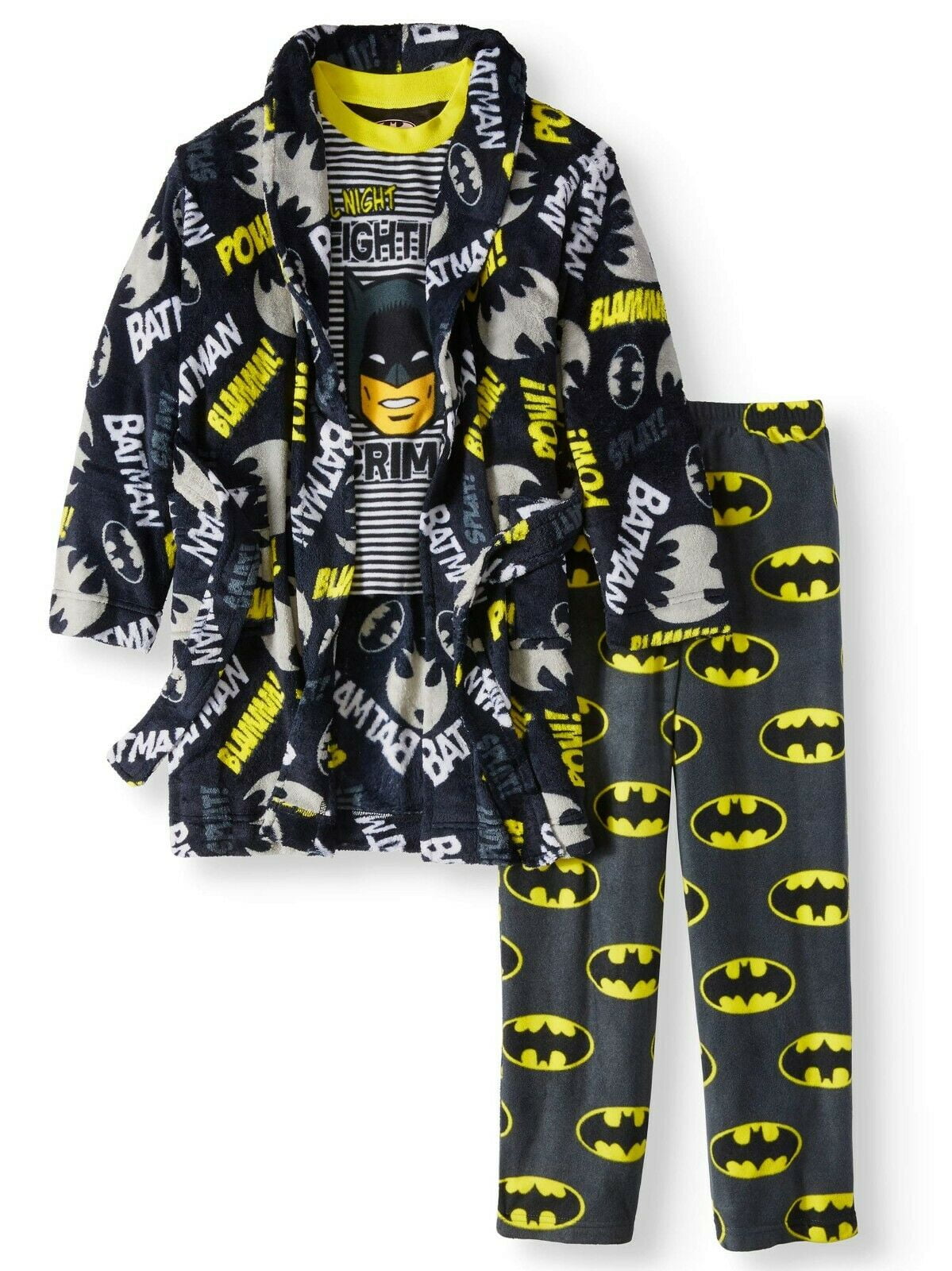 DC Comics Batman 3 PC Bath Robe Pajama Set Boy Size 4 - Walmart.com