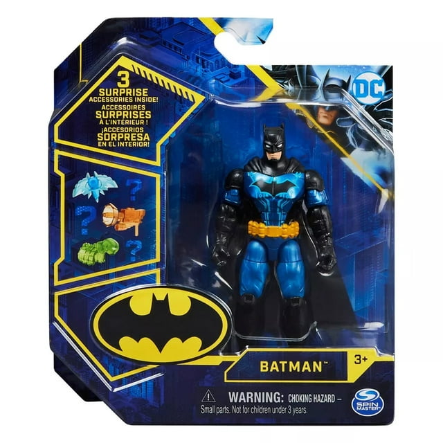 DC Comics Batman 4-inch Bat-Tech Action Figure with 3 Mystery ...
