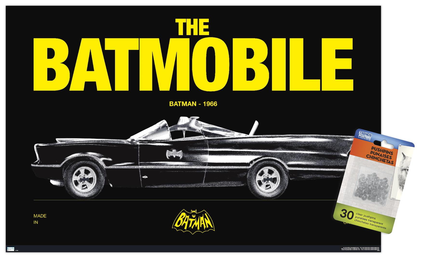 DC Comics Batman: 85th Anniversary - 1966 Batmobile Wall Poster with ...