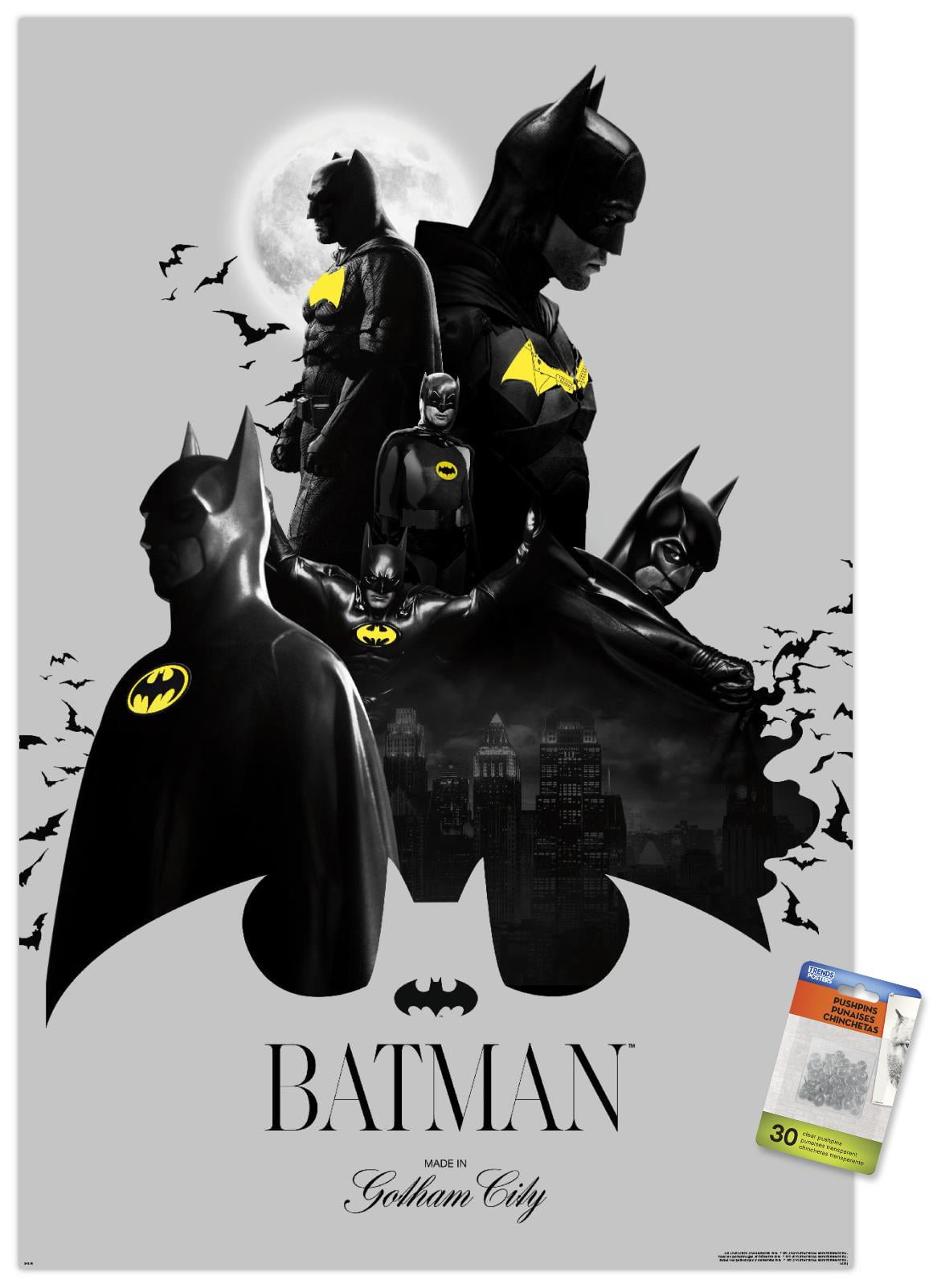 DC Comics Batman: 85th Anniversary - Batman Collage Wall Poster with ...