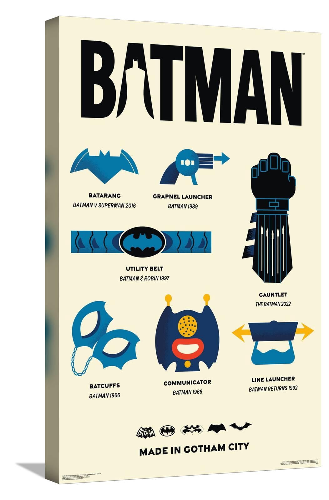 DC Comics Batman: 85th Anniversary - Gadgets Made In Gotham Canvas Wall ...
