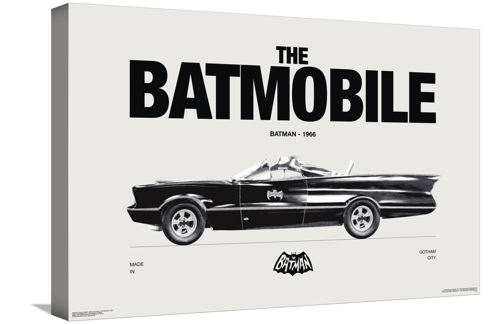 DC Comics Batman: 85th Anniversary - The Batmobile 1966 Canvas Wall ...