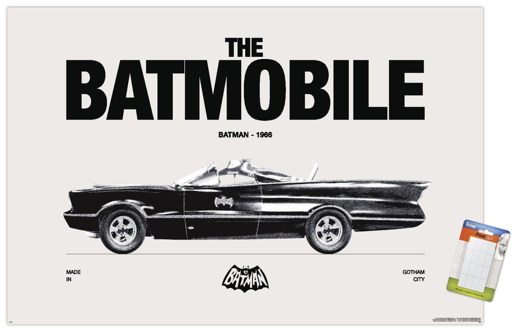 DC Comics Batman: 85th Anniversary - The Batmobile 1966 Wall Poster, 14 ...