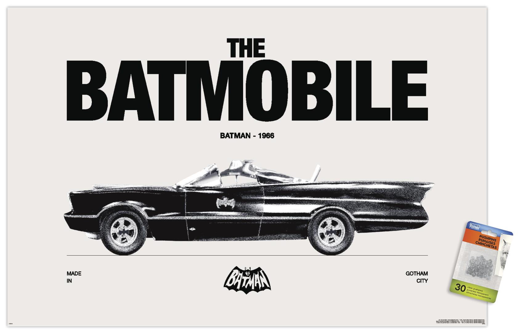 DC Comics Batman: 85th Anniversary - The Batmobile 1966 Wall Poster ...