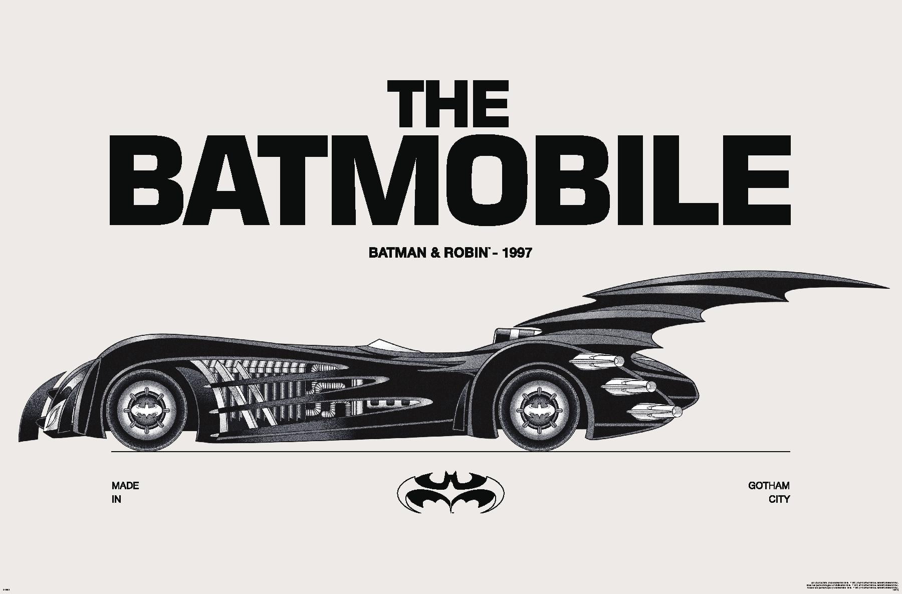 DC Comics Batman: 85th Anniversary - The Batmobile 1997 Wall Poster, 14 ...