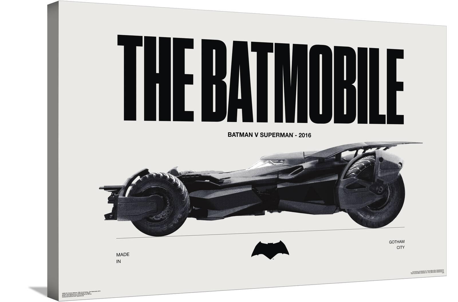 DC Comics Batman: 85th Anniversary - The Batmobile 2016 Canvas Wall ...