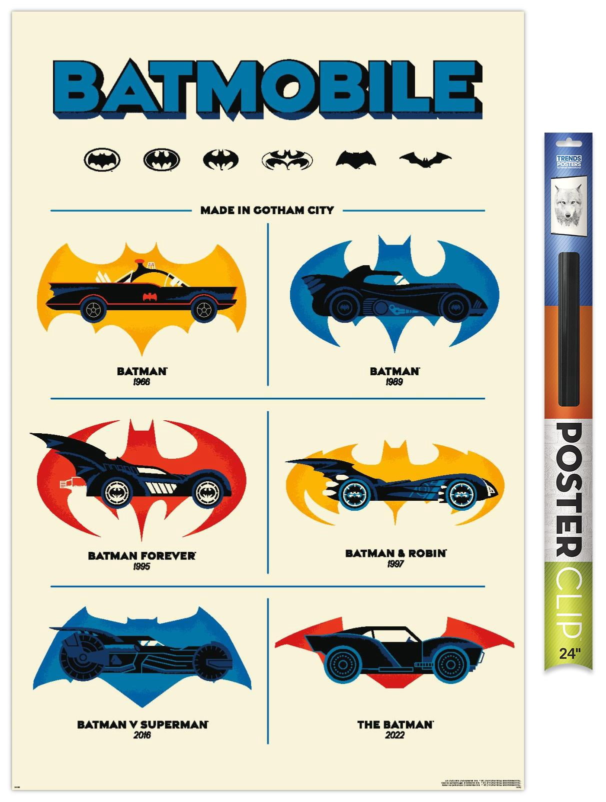 DC Comics Batman: 85th Anniversary - The Batmobiles Logos Wall Poster ...