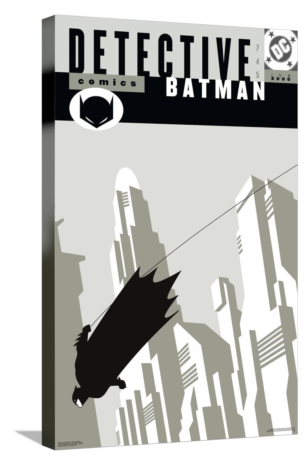 DC Comics Batman - Art Deco Skyline Canvas Wall Poster, 14.725" x 22. ...