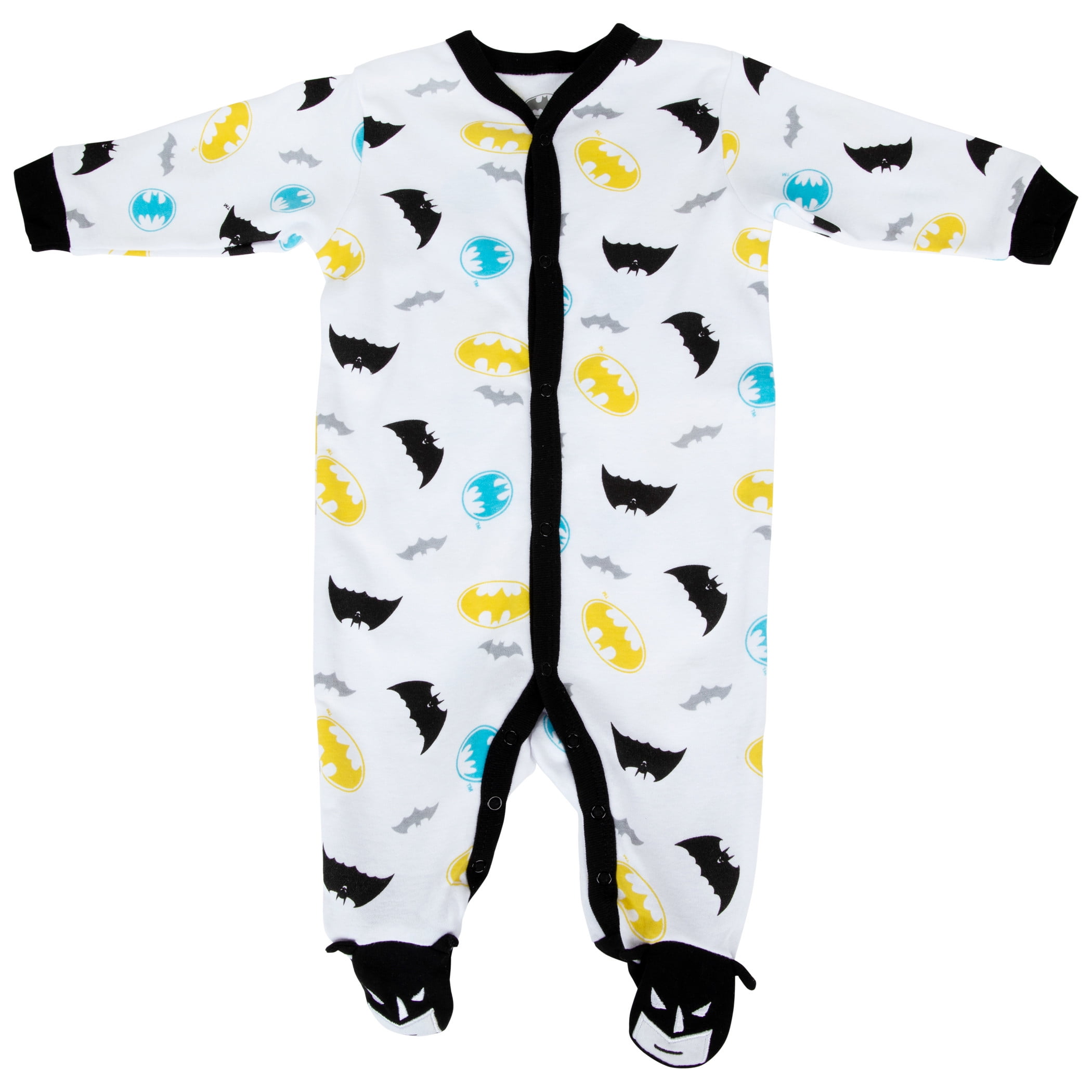 DC Comics Batman Baby Boy Romper with Footie Sleeper Printed Coverall ...