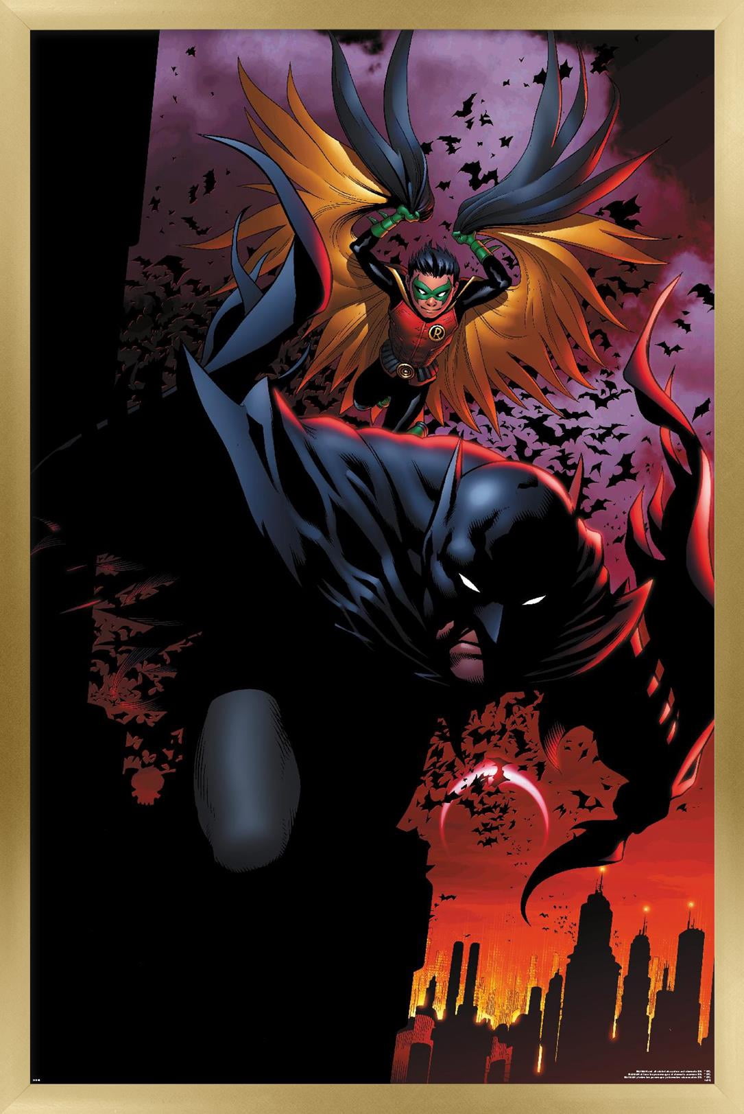 DC Comics Batman - Batman and Robin Attack Wall Poster, 14.725" x 22. ...