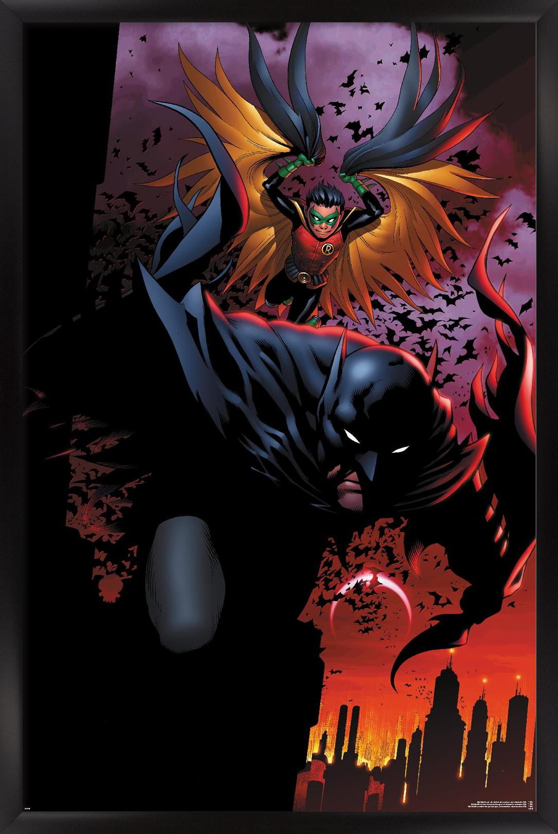 DC Comics Batman - Batman and Robin Attack Wall Poster, 14.725" x 22. ...