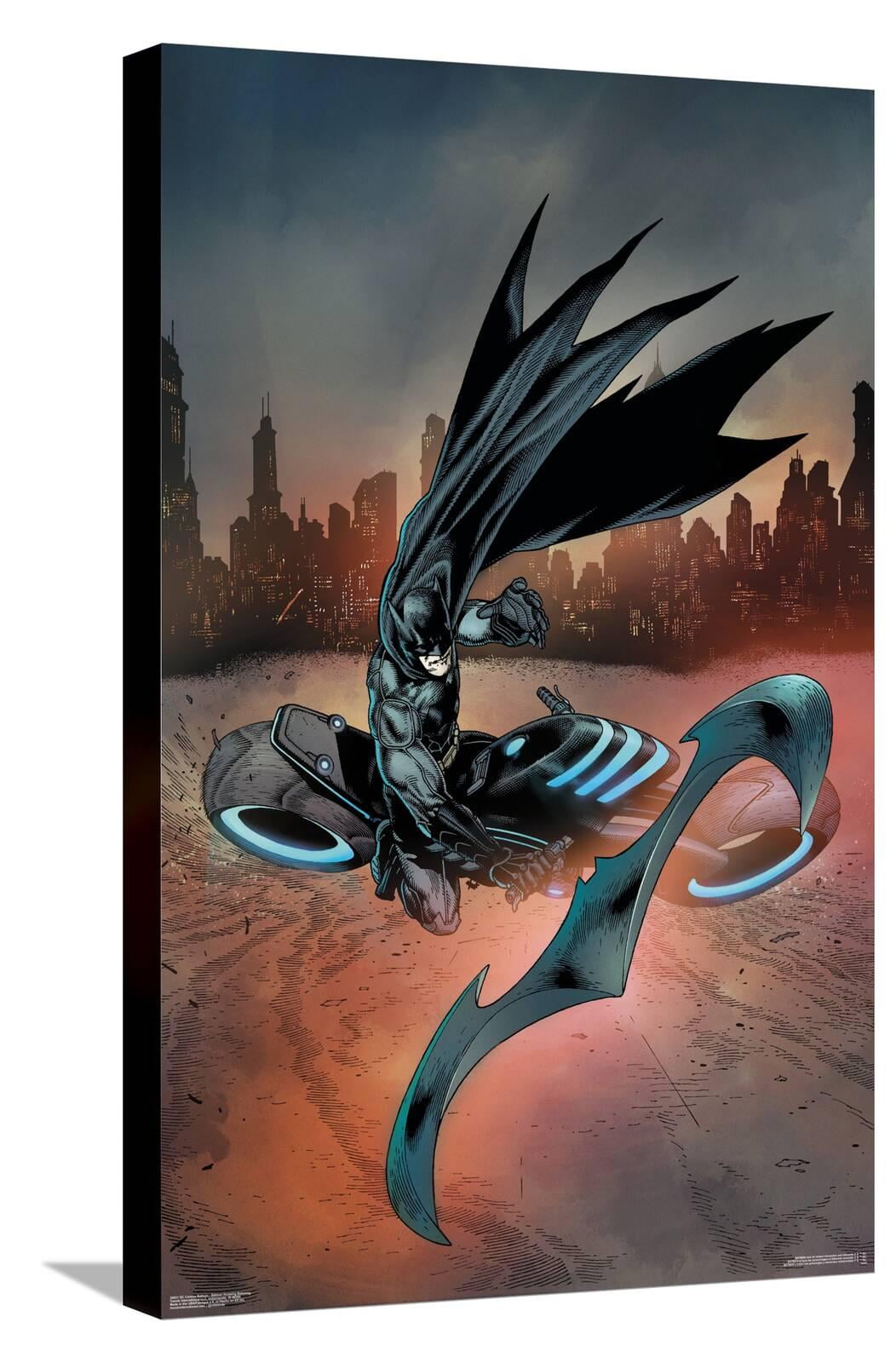 DC Comics Batman - Batman throwing Batarang Canvas Wall Poster, 14.725 ...