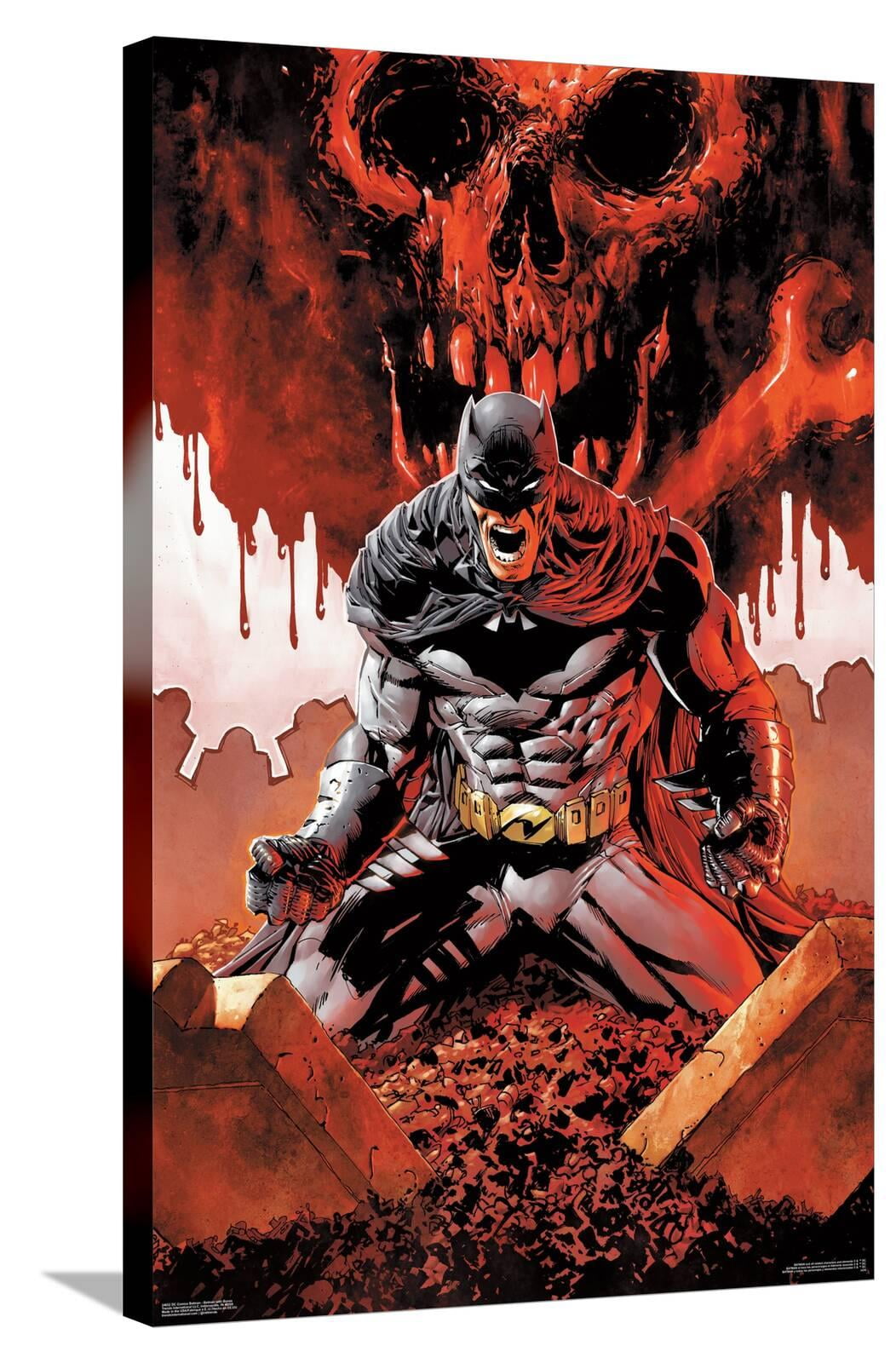 DC Comics Batman - Batman with Bones Canvas Wall Poster, 22.375" x 34 ...