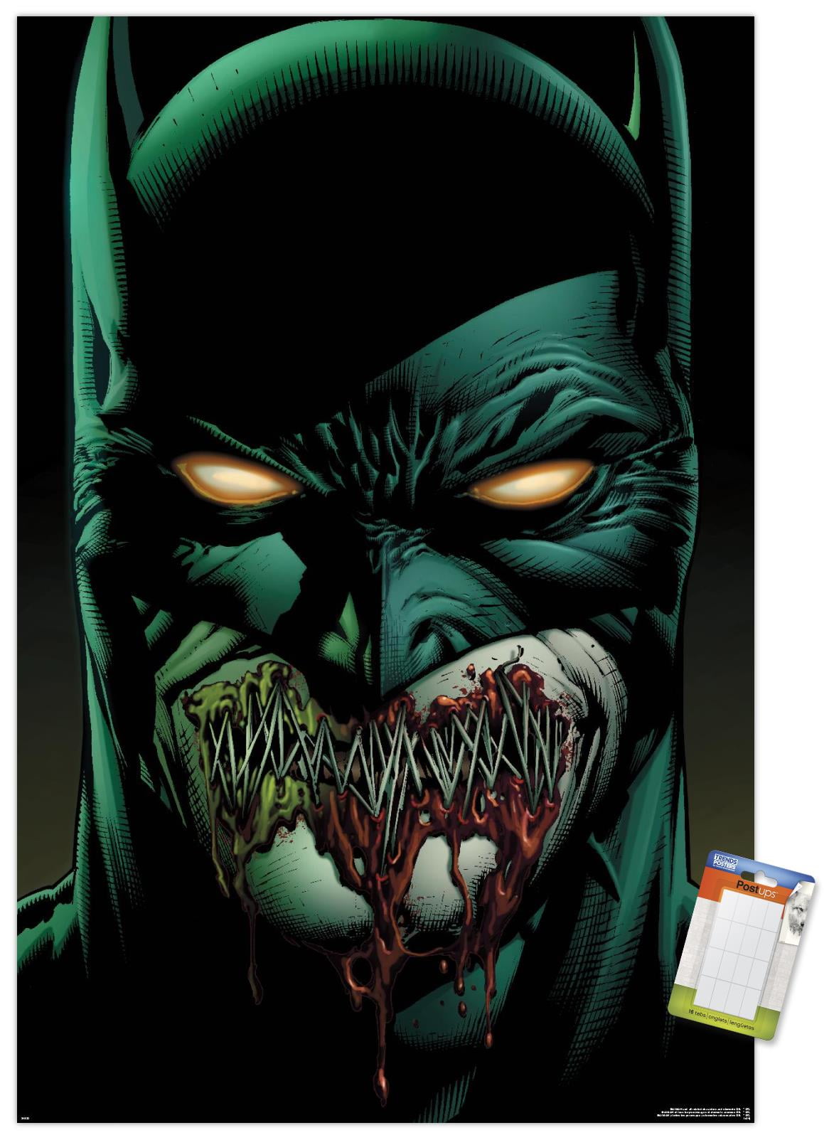DC Comics Batman - Batman with Stitched Lips Wall Poster, 14.725" x 22. ...