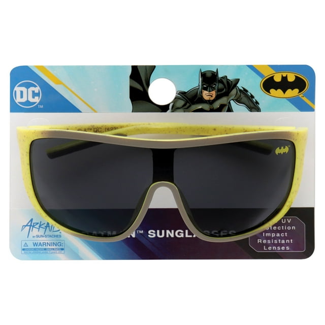 DC Comics Batman Black and Yellow Splatter Sports Wrap Kids Sunglasses - Arkaid by Sunstaches ...