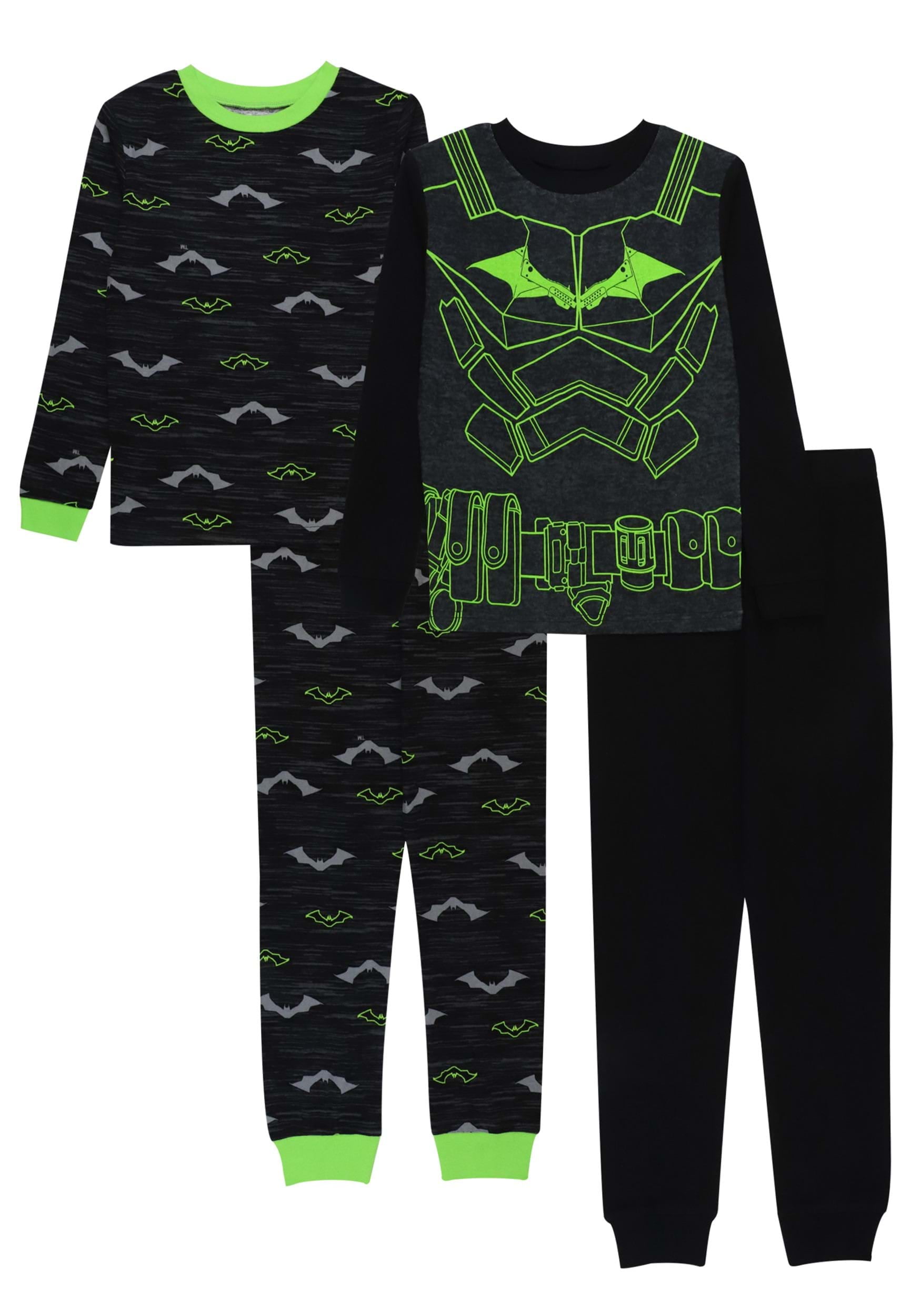 DC Comics Batman Boy's Superhero Costume Style 4-Piece Long-Sleeved ...