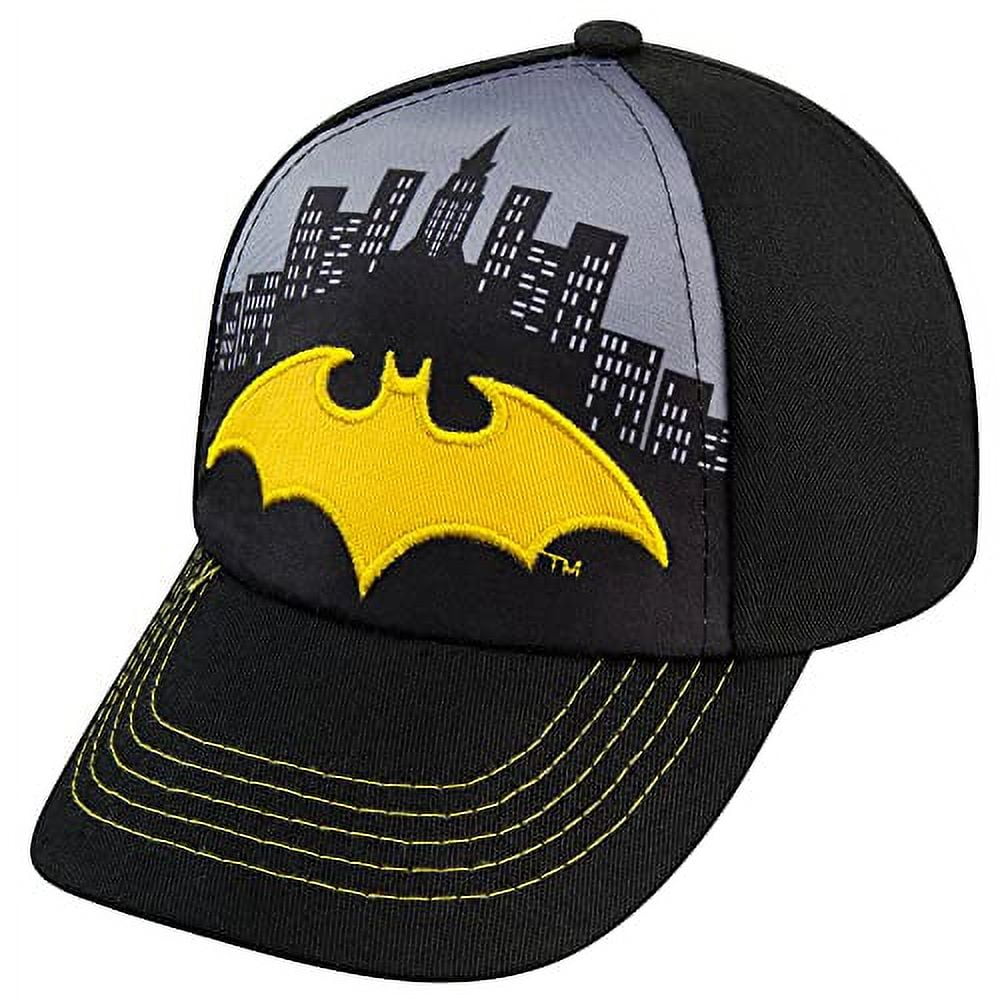 DC Comics Batman Boys Baseball Cap - Ages 4-12 - Years Yellow Logo with ...
