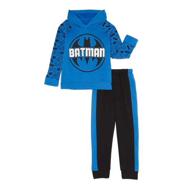 DC Comics Batman Boys Hoodie Sweatshirt & Jogger Sweatpants, 2-Piece ...