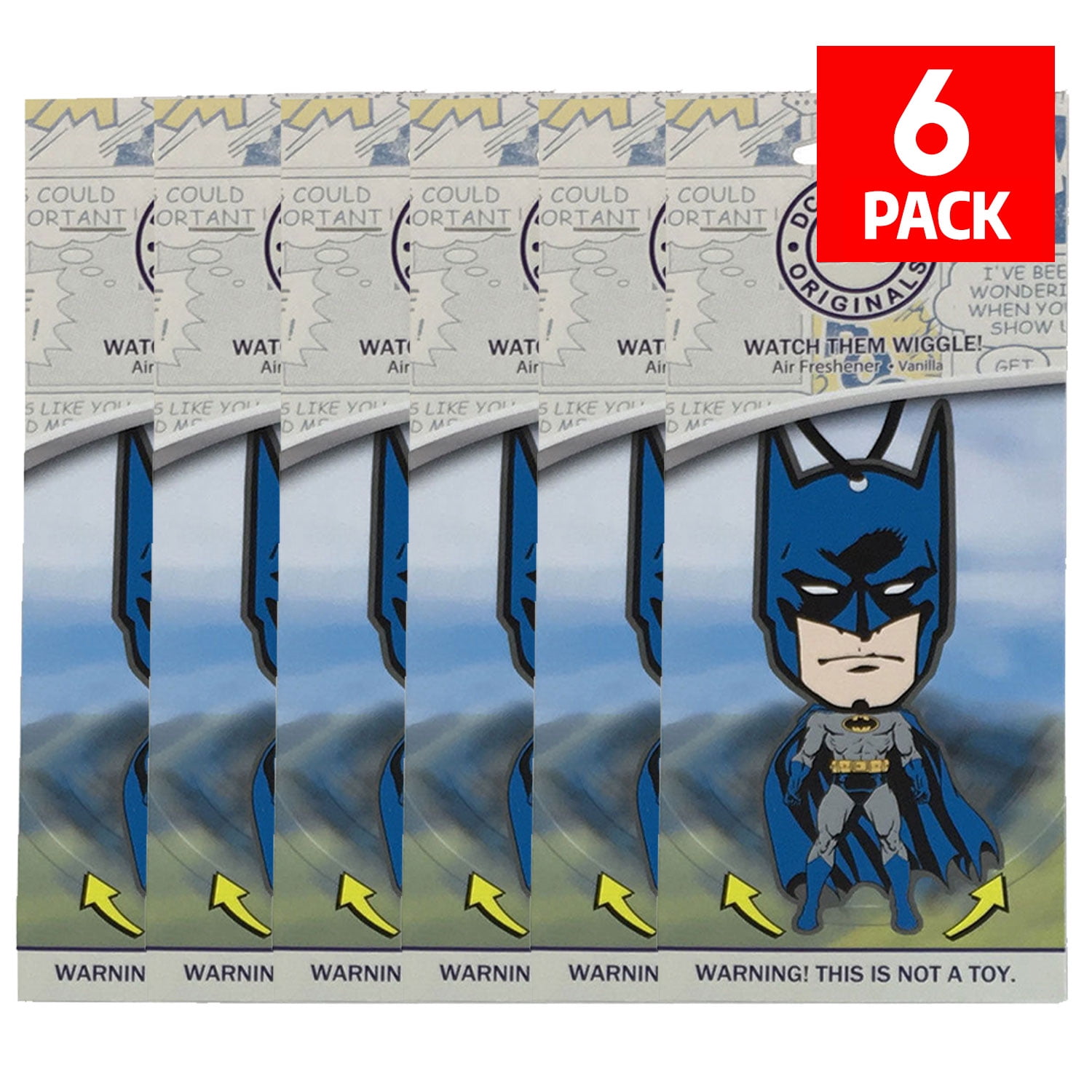 DC Comics Batman Car Accessories - Batman Air Freshener Wiggler (6-Pack ...