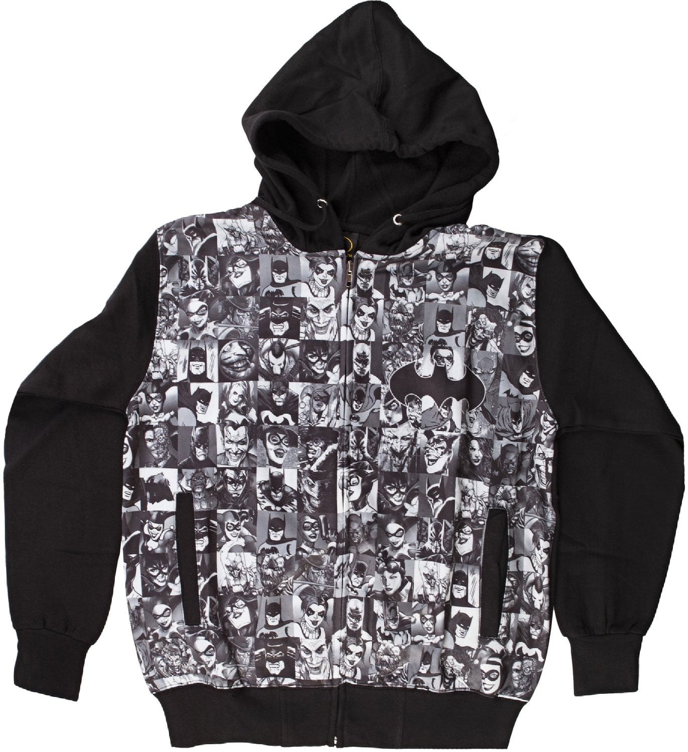 DC Comics Batman Checker Dye Sublimation Adult Zip Hoodie - Walmart.com