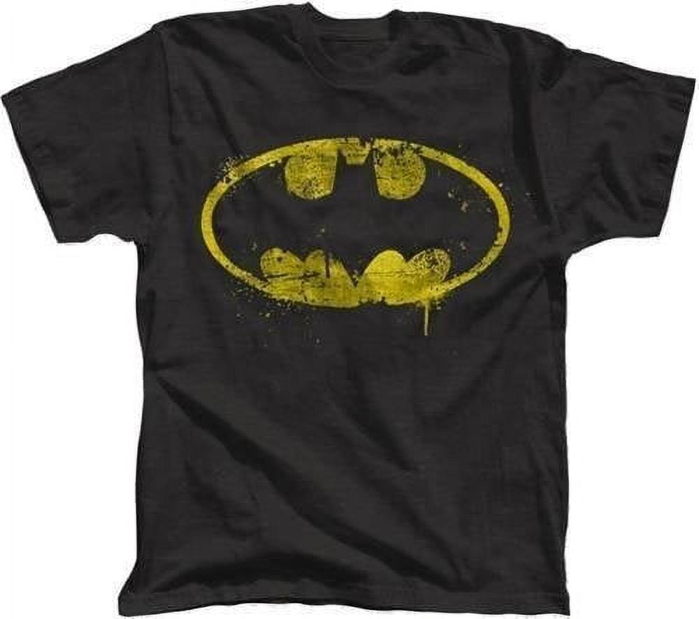 DC Comics Batman Drip Distressed Logo Mens Black T-shirt Tee S ...