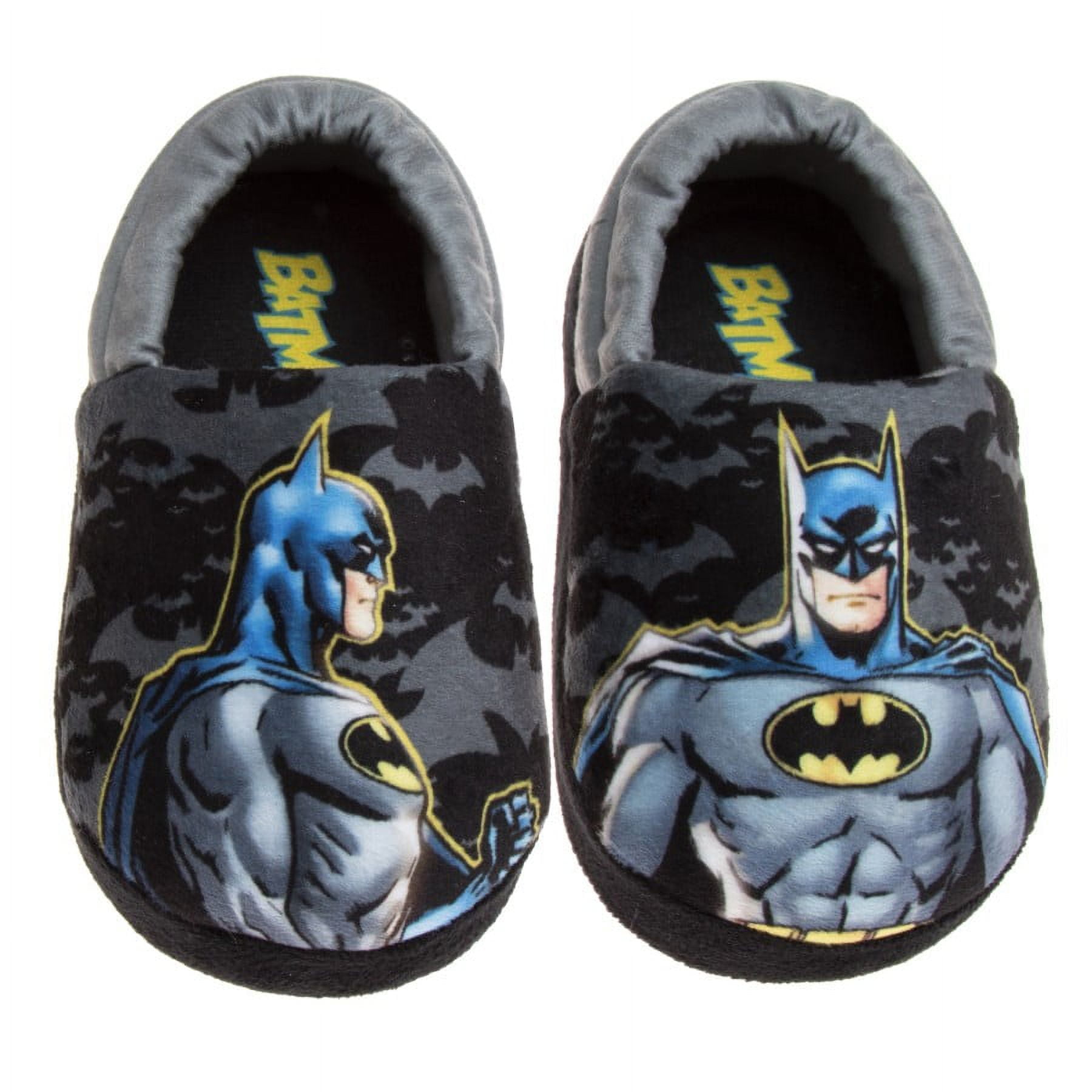 DC Comics Batman Dual Sizes Boys Slippers - Black/Yellow, 11-12 ...
