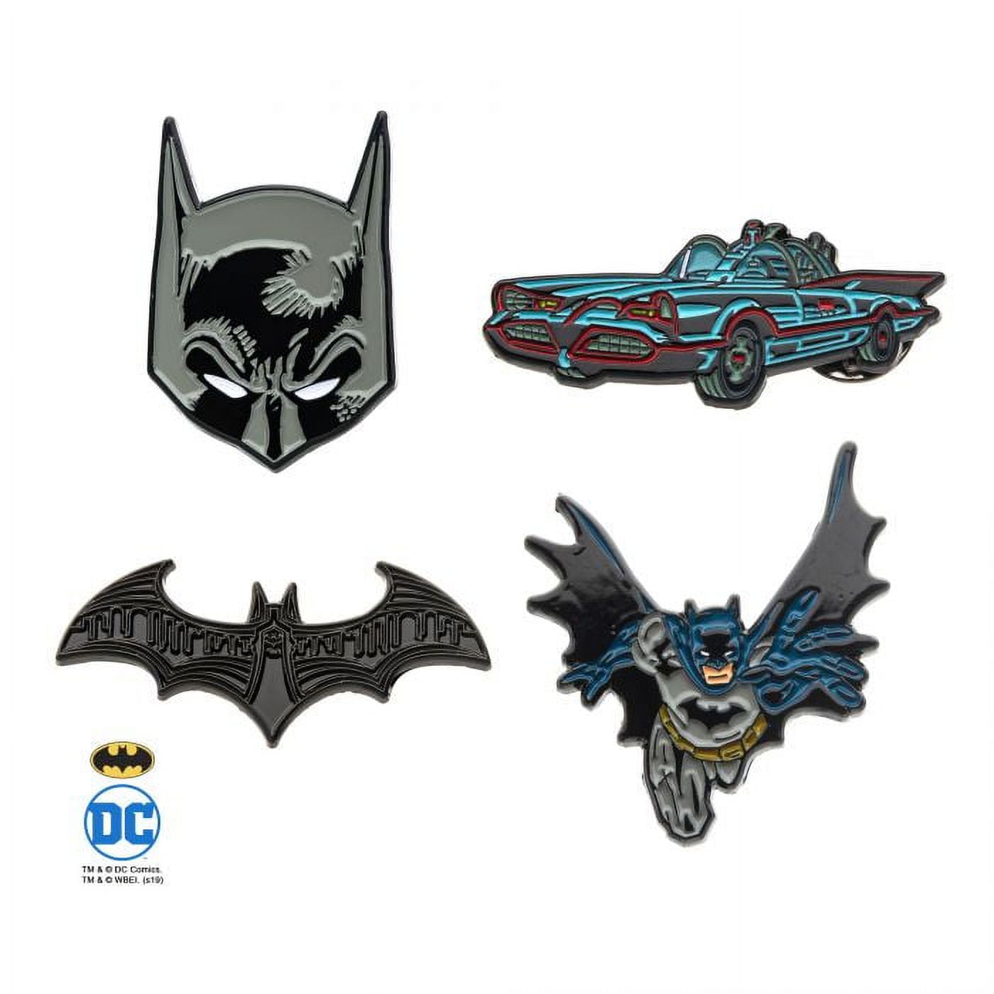 DC Comics Batman Enamel Lapel Pin Set (4pcs) - Walmart.com
