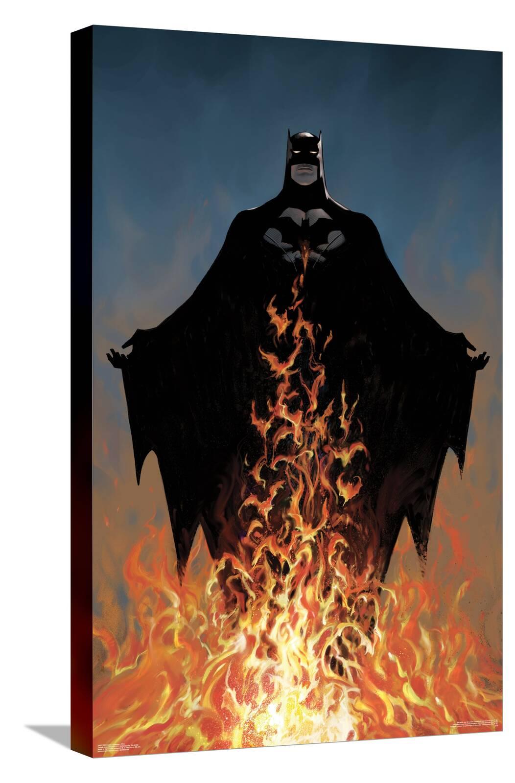 DC Comics Batman - Fire Canvas Wall Poster, 14.725" x 22.375" - Walmart.com