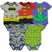 WARNER BROS Justice League DC Comics Batman Newborn Baby Boys 5 Pack ...