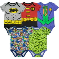 WARNER BROS Justice League DC Comics Batman Newborn Baby Boys 5 Pack ...