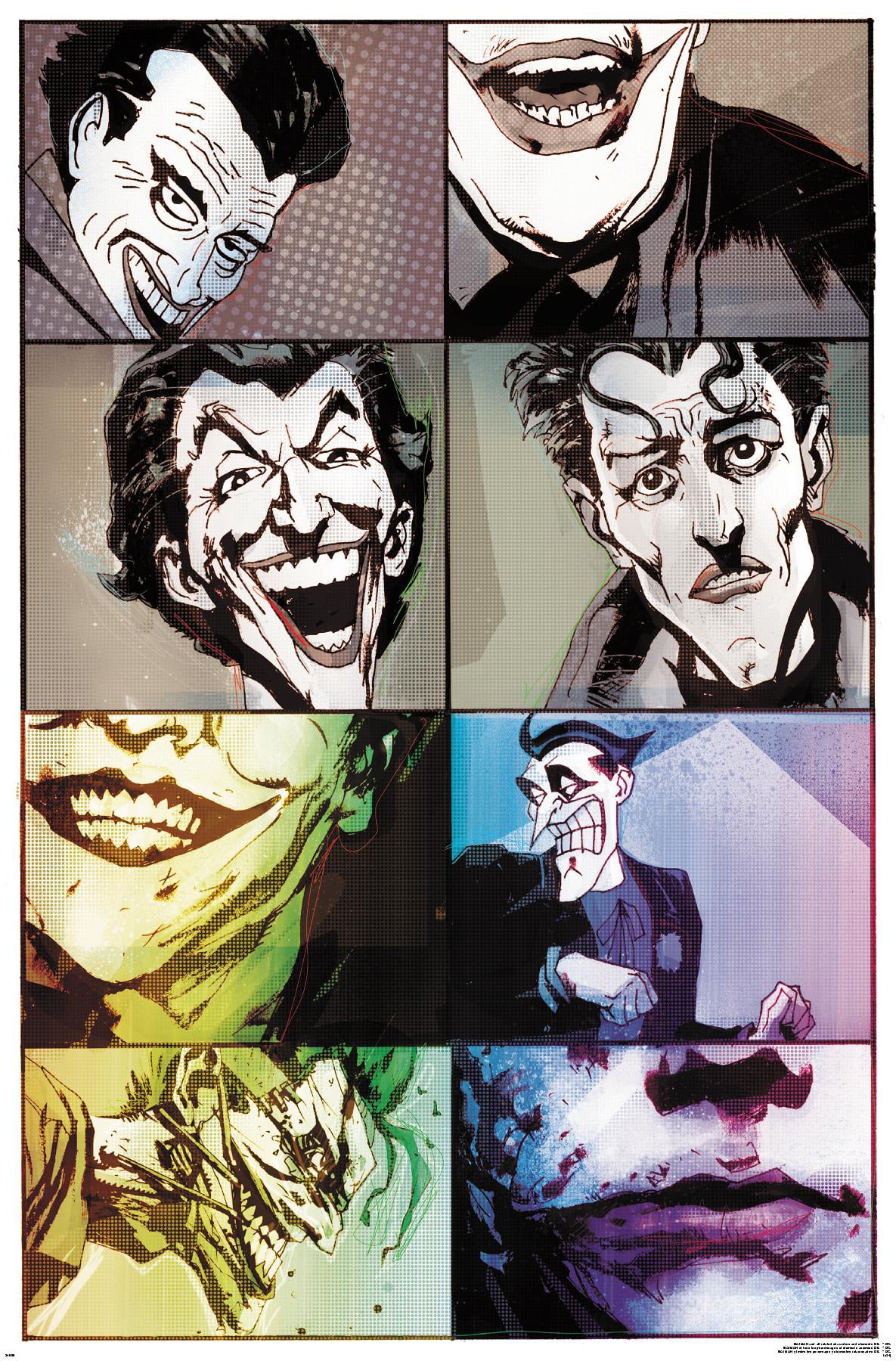 DC Comics Batman - Joker Smiles Wall Poster, 14.725" x 22.375 ...