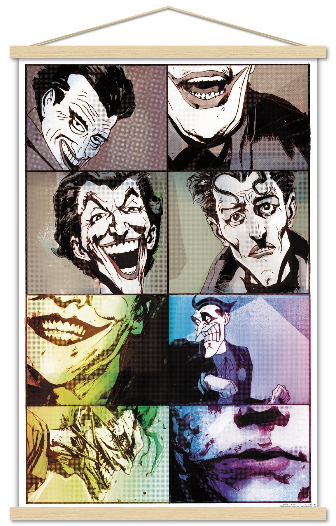 DC Comics Batman - Joker Smiles Wall Poster with Magnetic Frame, 22.375 ...