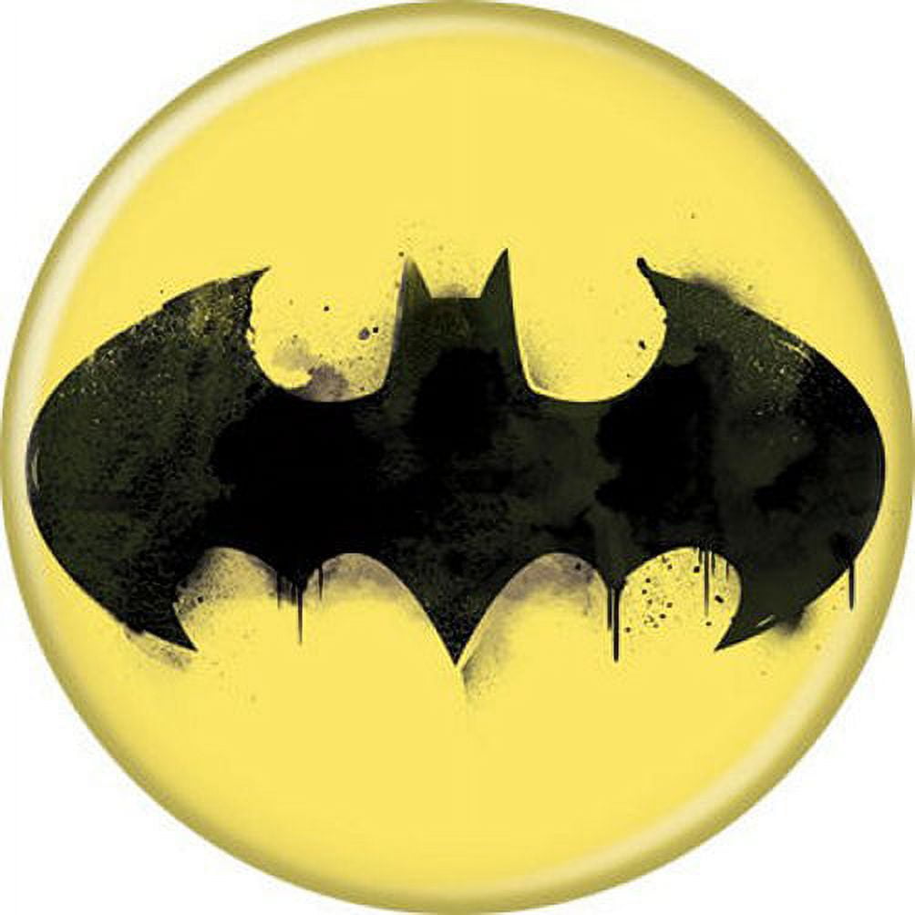 DC Comics Batman Logo Symbol Drip Yellow Licensed 1.25 Inch Button ...