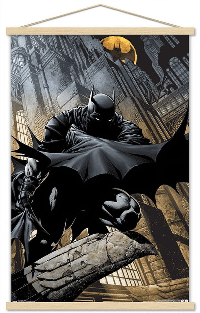 DC Comics - Batman - Lurking Wall Poster with Wooden Magnetic Frame, 22 ...
