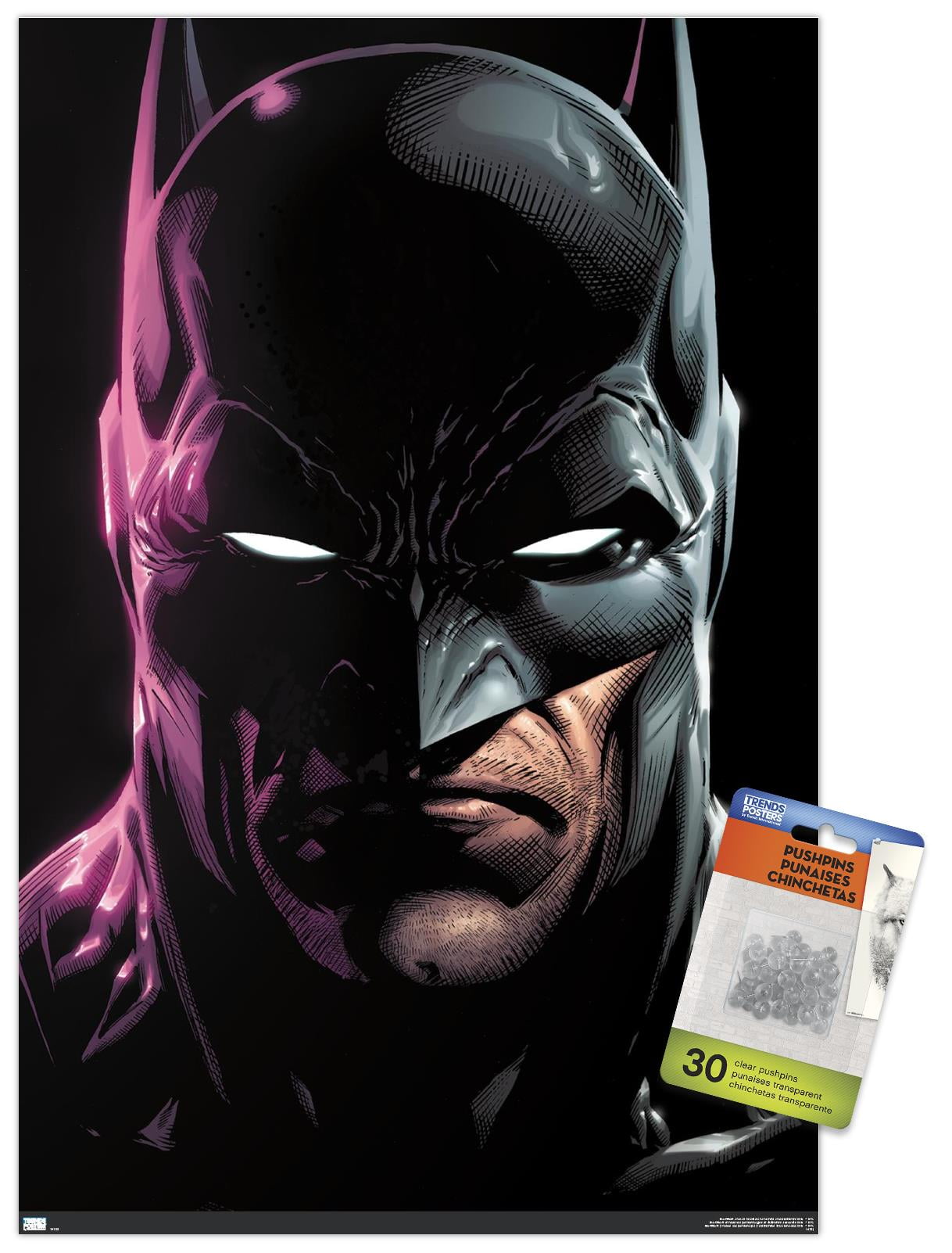 DC Comics Batman - Portrait Wall Poster with Push Pins, 14.725" x 22. ...