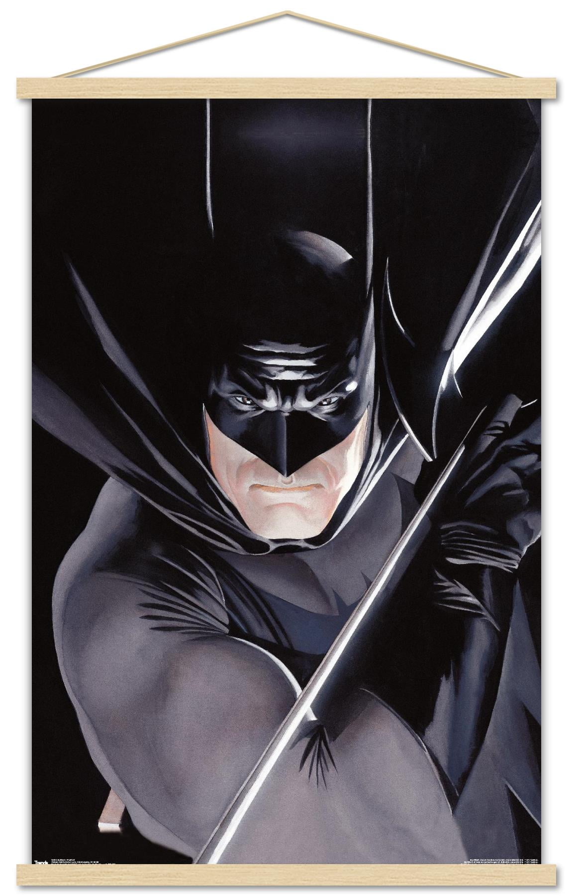 DC Comics - Batman - Portrait Wall Poster with Wooden Magnetic Frame ...
