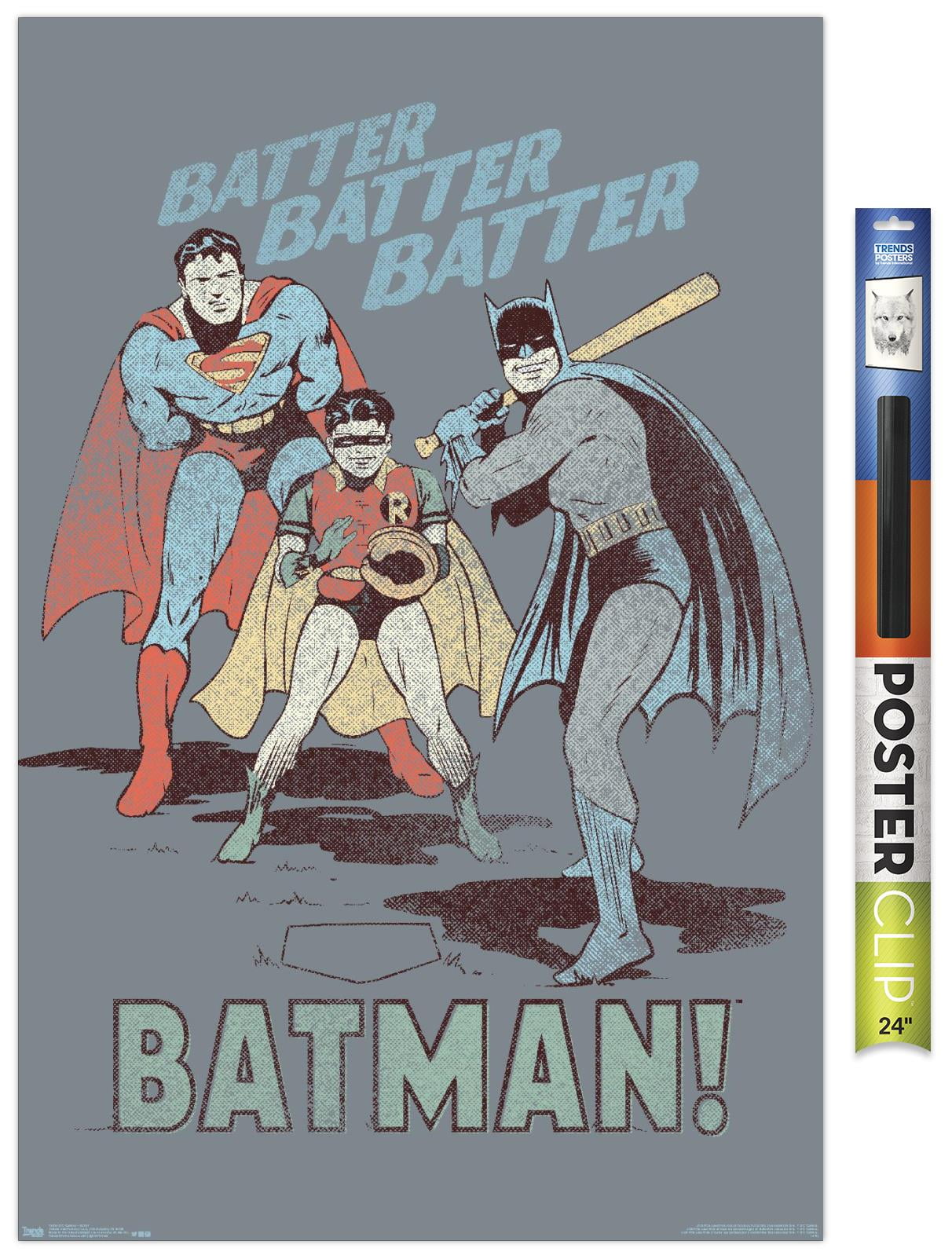 DC Comics - Batman - Robin - Superman - Batter Wall Poster, 22.375" x ...