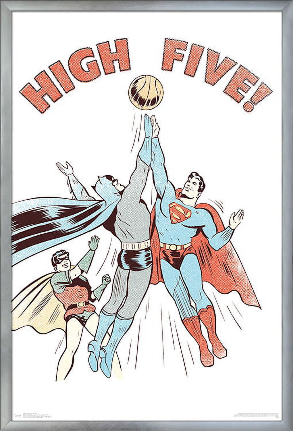 DC Comics - Batman - Robin - Superman - High Five Wall Poster, 22.375 ...