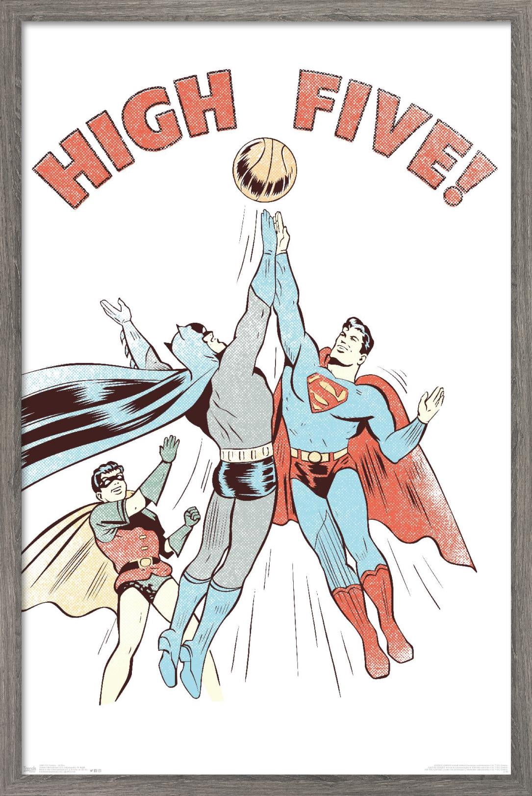 DC Comics - Batman - Robin - Superman - High Five Wall Poster, 22.375 ...