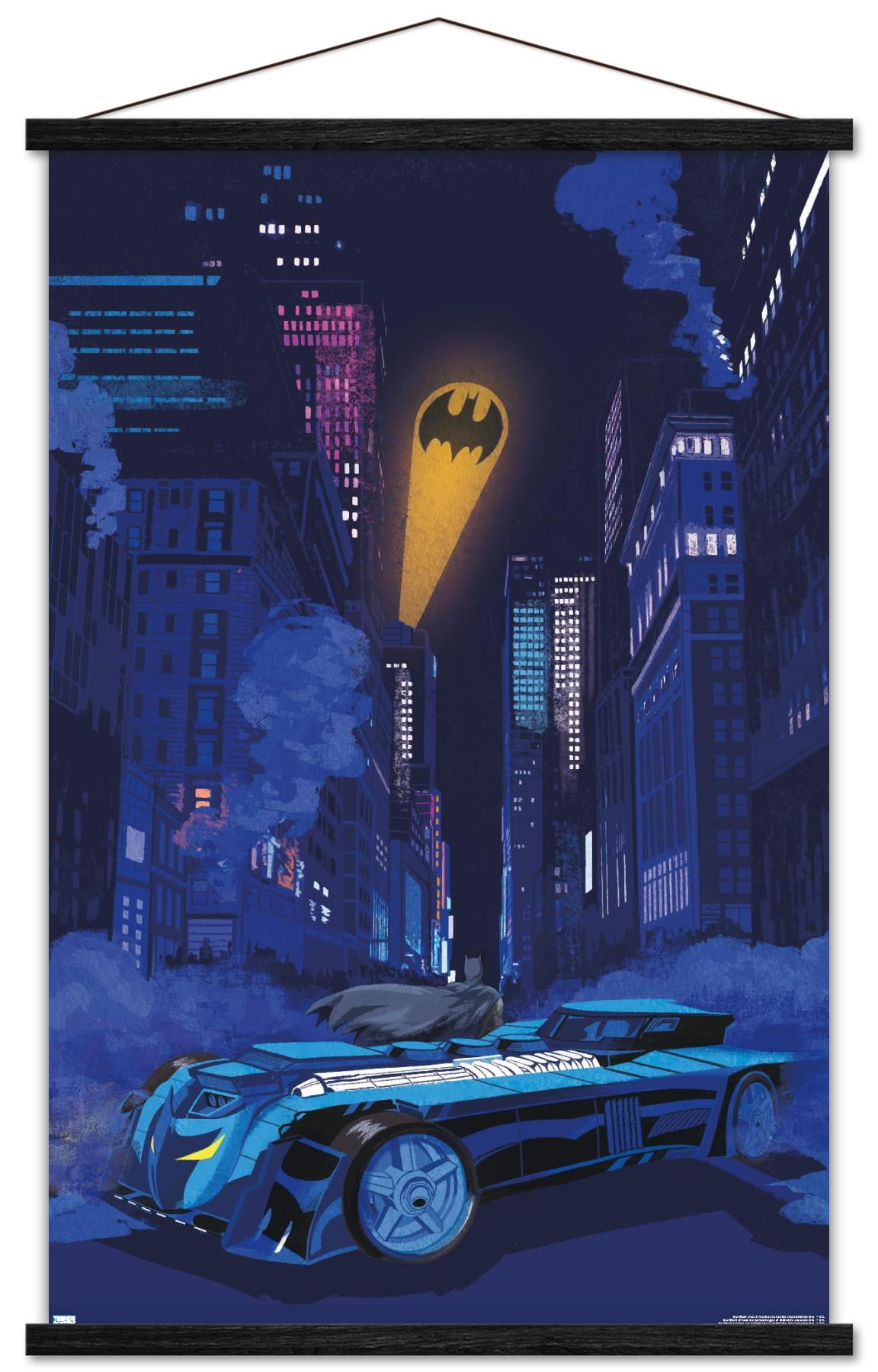 DC Comics - Batman - Skyline Bat Signal Wall Poster with Magnetic Frame ...