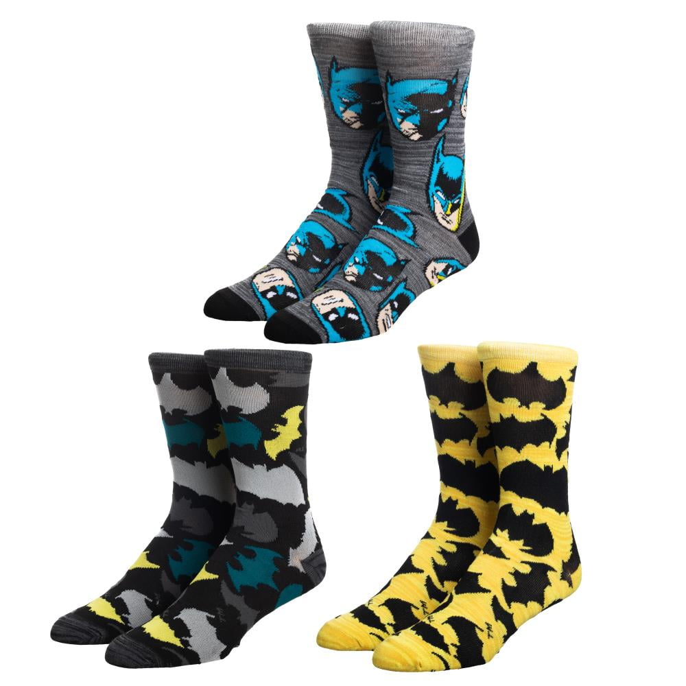 DC Comics Batman Socks Batmobile Box Set - 3-Pack - Walmart.com