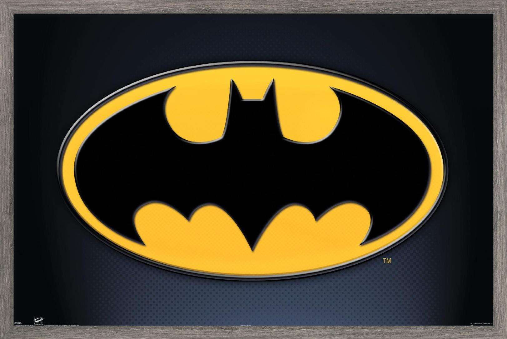 DC Comics - Batman - Symbol Wall Poster, 22.375" x 34", Framed ...
