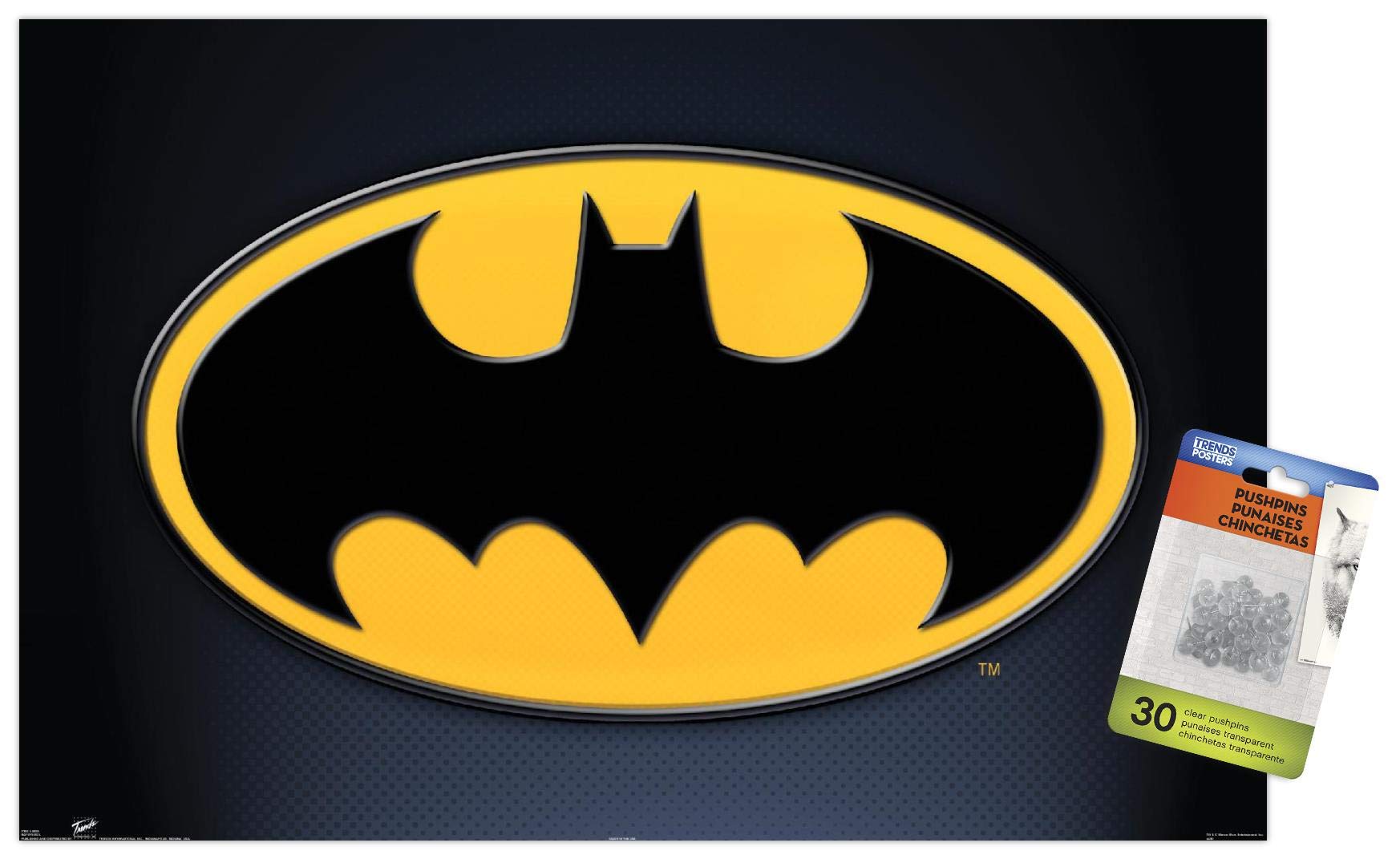 DC Comics - Batman - Symbol Wall Poster with Push Pins - Walmart.com